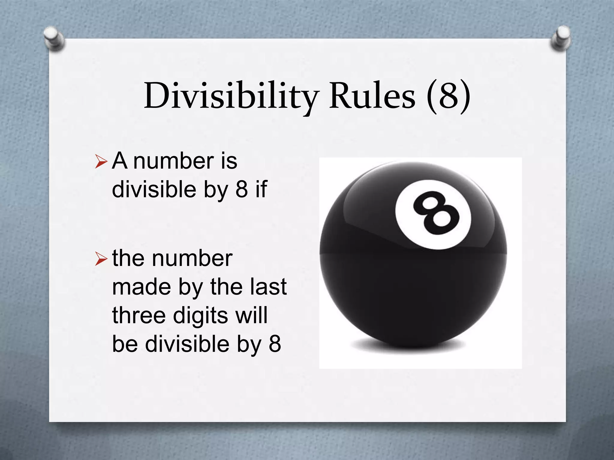 Divisibility Rules | PPTX