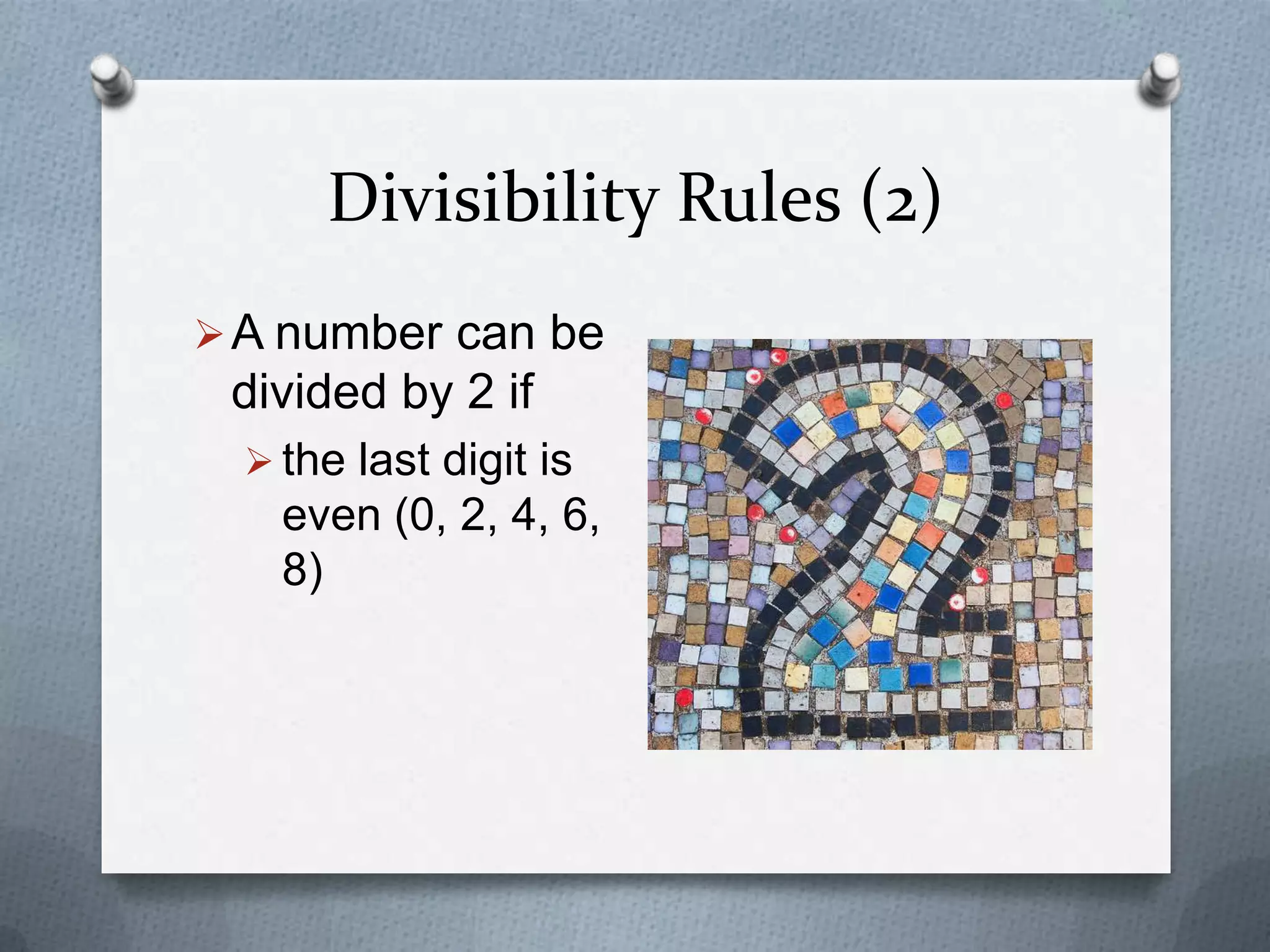 Divisibility Rules | PPTX