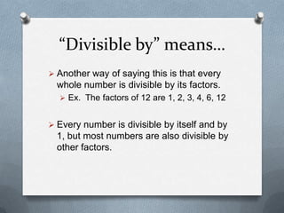 Divisibility Rules | PPTX