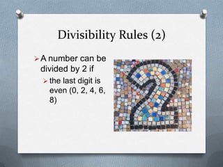 Divisibility Rules | PPTX