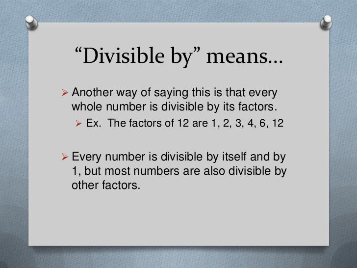 Divisibility Rules