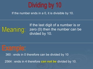 Divisibility Rules - Lesson 1 Straight forward with the Rules.pptx