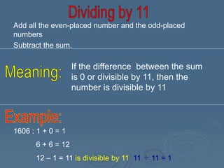 Divisibility Rules - Lesson 1 Straight forward with the Rules.pptx