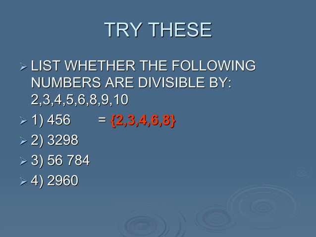 Divisibility Rules - Lesson 1 Straight forward with the Rules.pptx