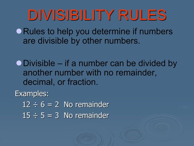 Divisibility Rules - Lesson 1 Straight forward with the Rules.pptx