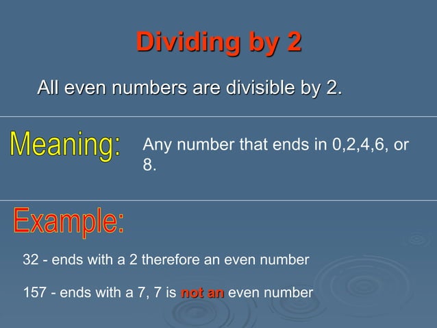 Divisibility Rules - Lesson 1 Straight forward with the Rules.pptx