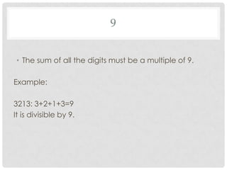 Divisibility Rules | PPT