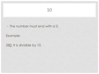 Divisibility Rules | PPT