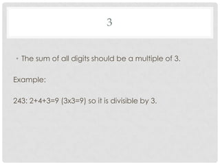 Divisibility Rules | PPT