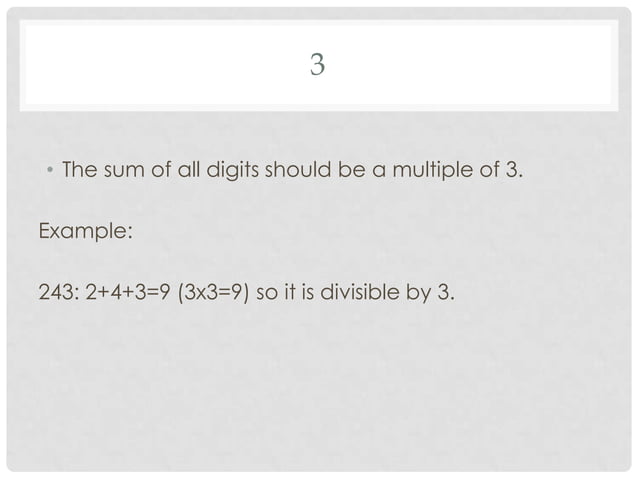 Divisibility Rules | PPT