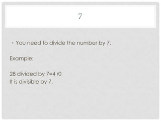 Divisibility Rules | PPT