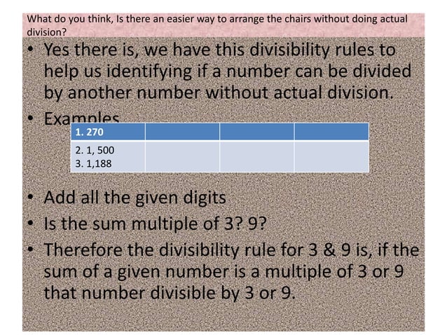 Divisibility rules for 3,6,& 9 | PPTX