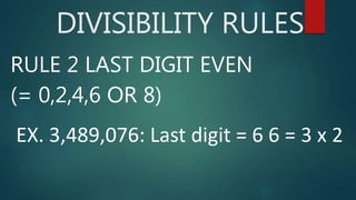 Divisibility rules ppt | PPTX