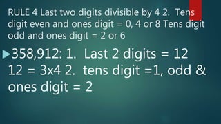 Divisibility rules ppt | PPTX