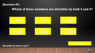 Interactive Games about Divisibility Rules | PPTX