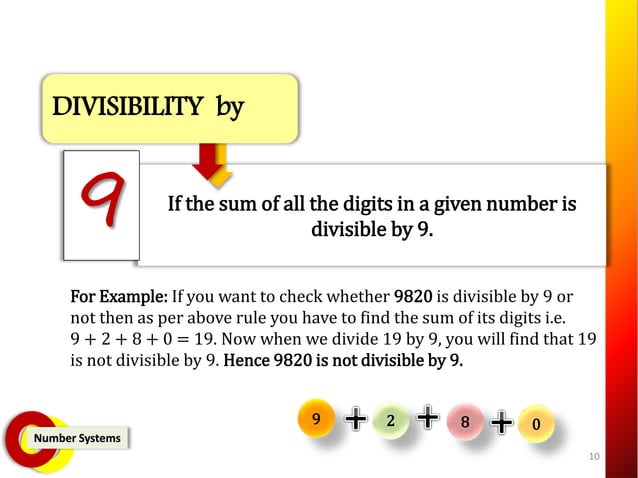 Divisibility rules (tests) | PPTX