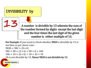 Divisibility rules (tests) | PPTX