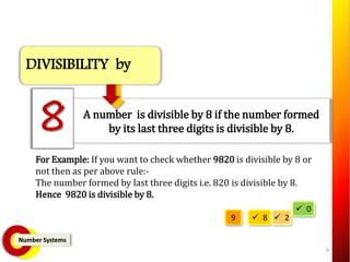 Divisibility rules (tests) | PPTX