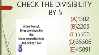 Divisibility tests | PPTX