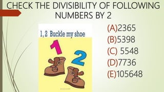 Divisibility tests | PPTX