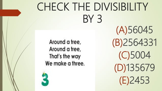 Divisibility tests | PPTX | Standardized Testing | Educational Assessment