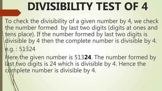 Divisibility tests | PPTX | Standardized Testing | Educational Assessment