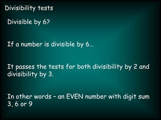 grade 6 rule for test Divisibility_Tests.ppt