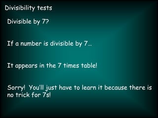 grade 6 rule for test Divisibility_Tests.ppt