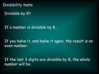 grade 6 rule for test Divisibility_Tests.ppt