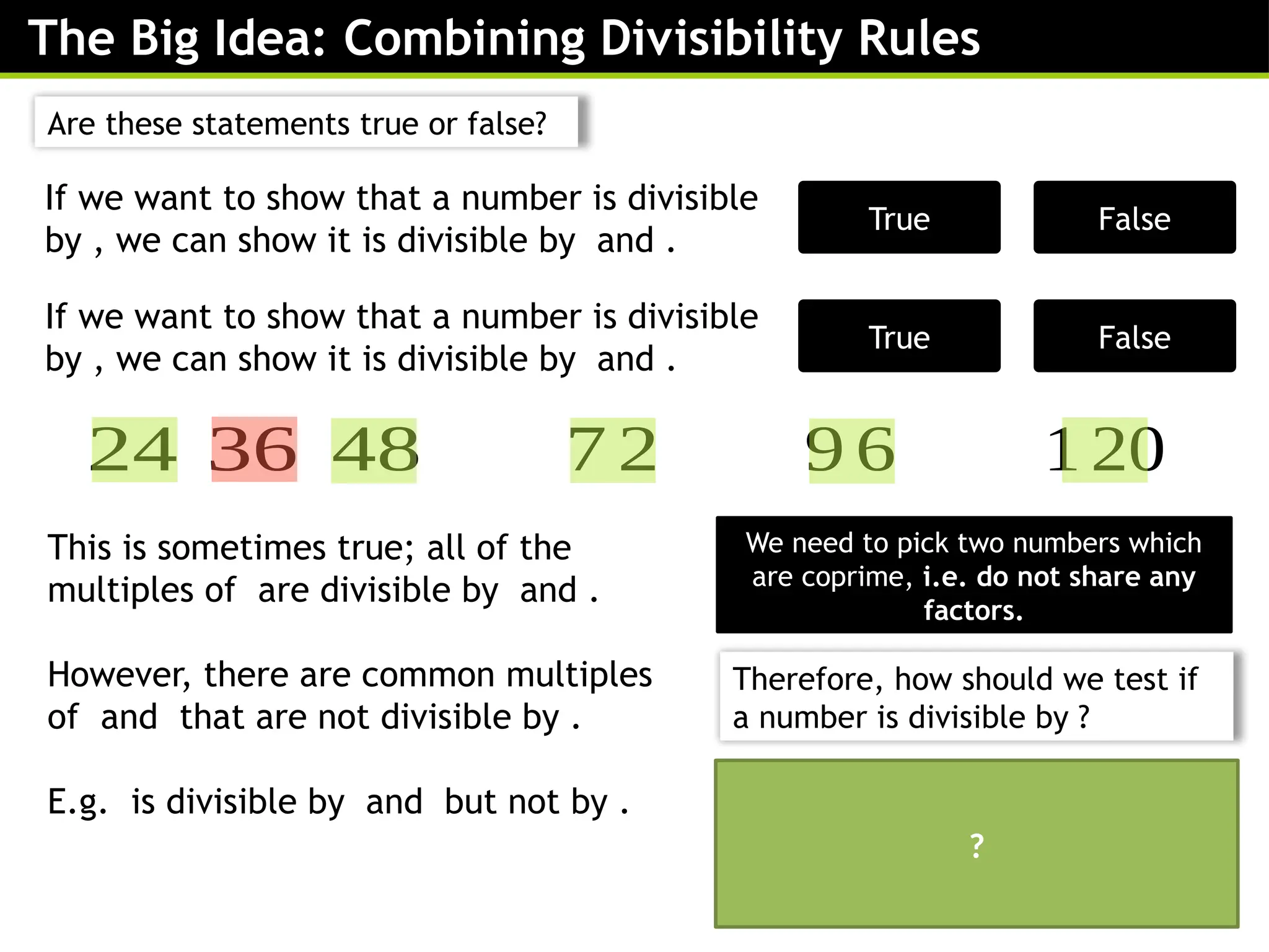 Divisibility Tests - Lesson Year 7 Maths | PPTX