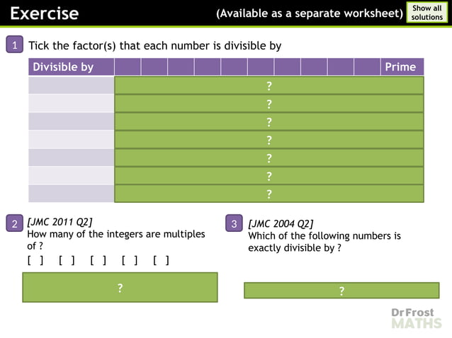 Divisibility Tests - Lesson Year 7 Maths | PPT