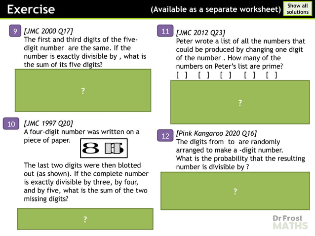 Divisibility Tests - Lesson Year 7 Maths | PPT