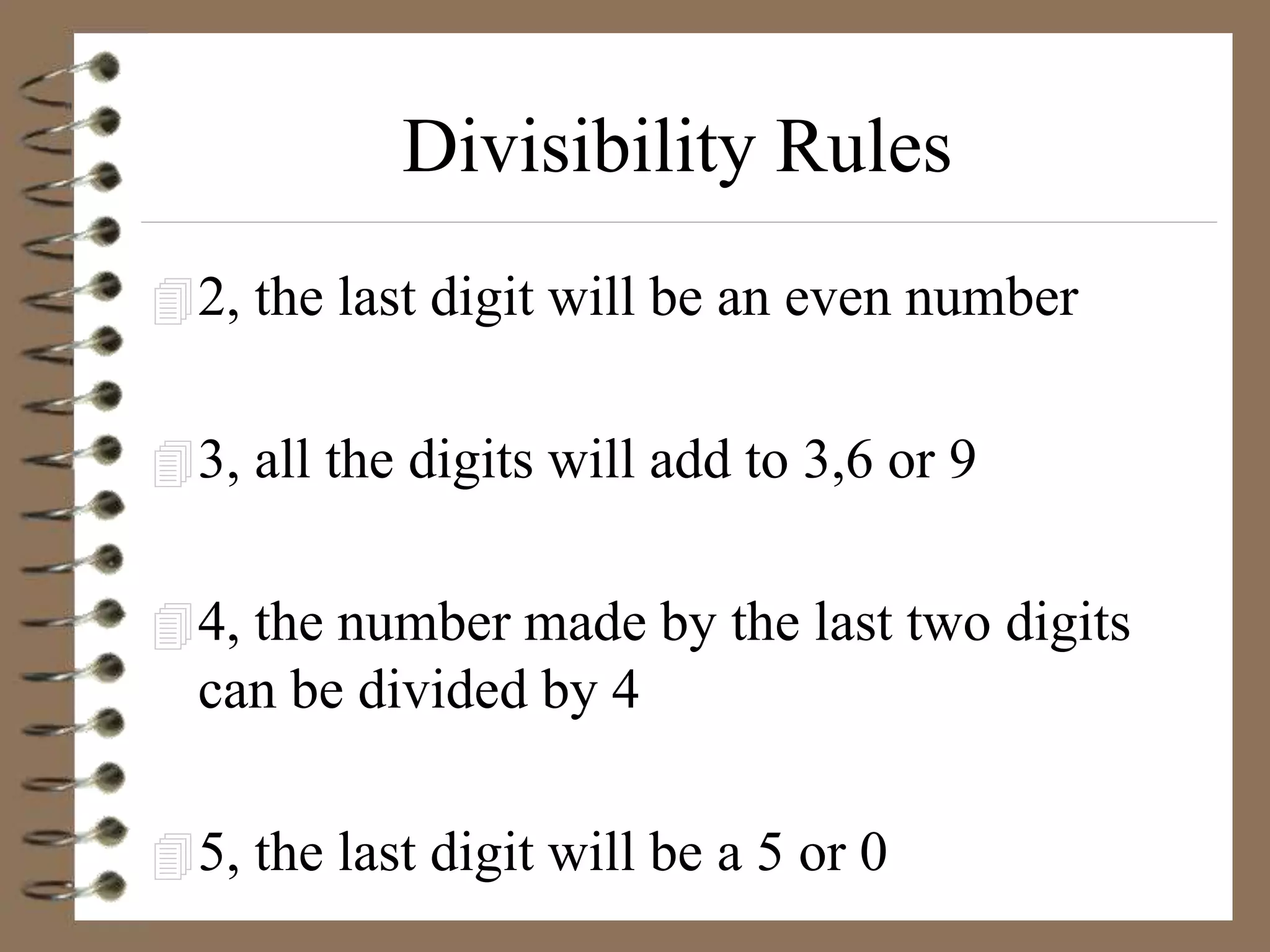 Divisibility tests divisibility rules by dr. martin otundo richard | PPT