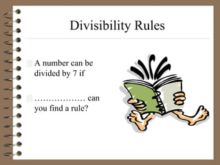 Divisibility tests divisibility rules by dr. martin otundo richard | PPT