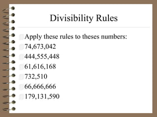 Divisibility tests divisibility rules by dr. martin otundo richard | PPT