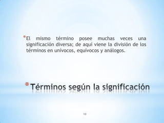 División de los términos | PPSX