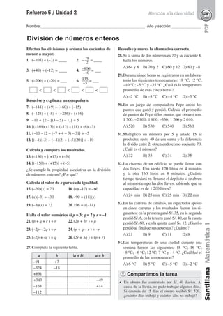 División de números enteros | PDF