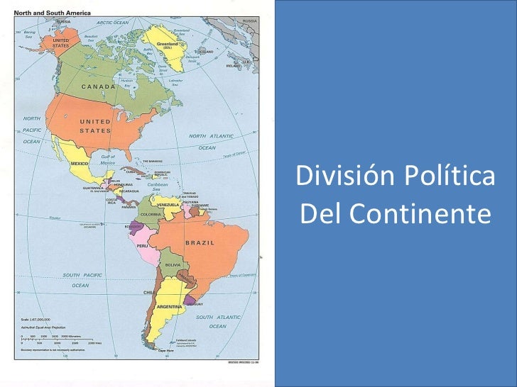 Mapa del continente america y sus divisiones - Imagui