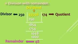 Division process for STD-III