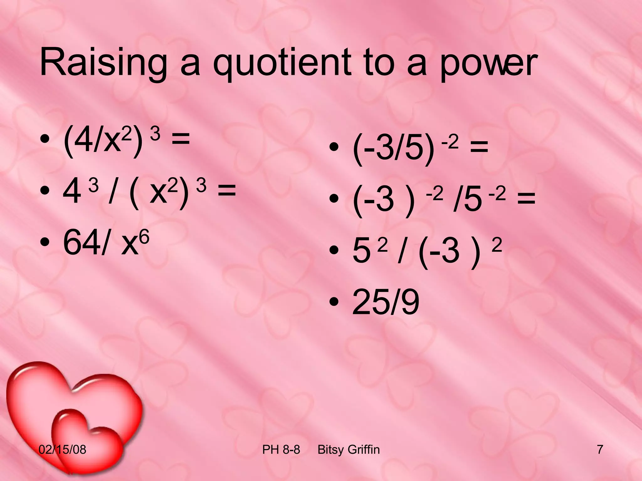 Division Properties Exponents | PPT