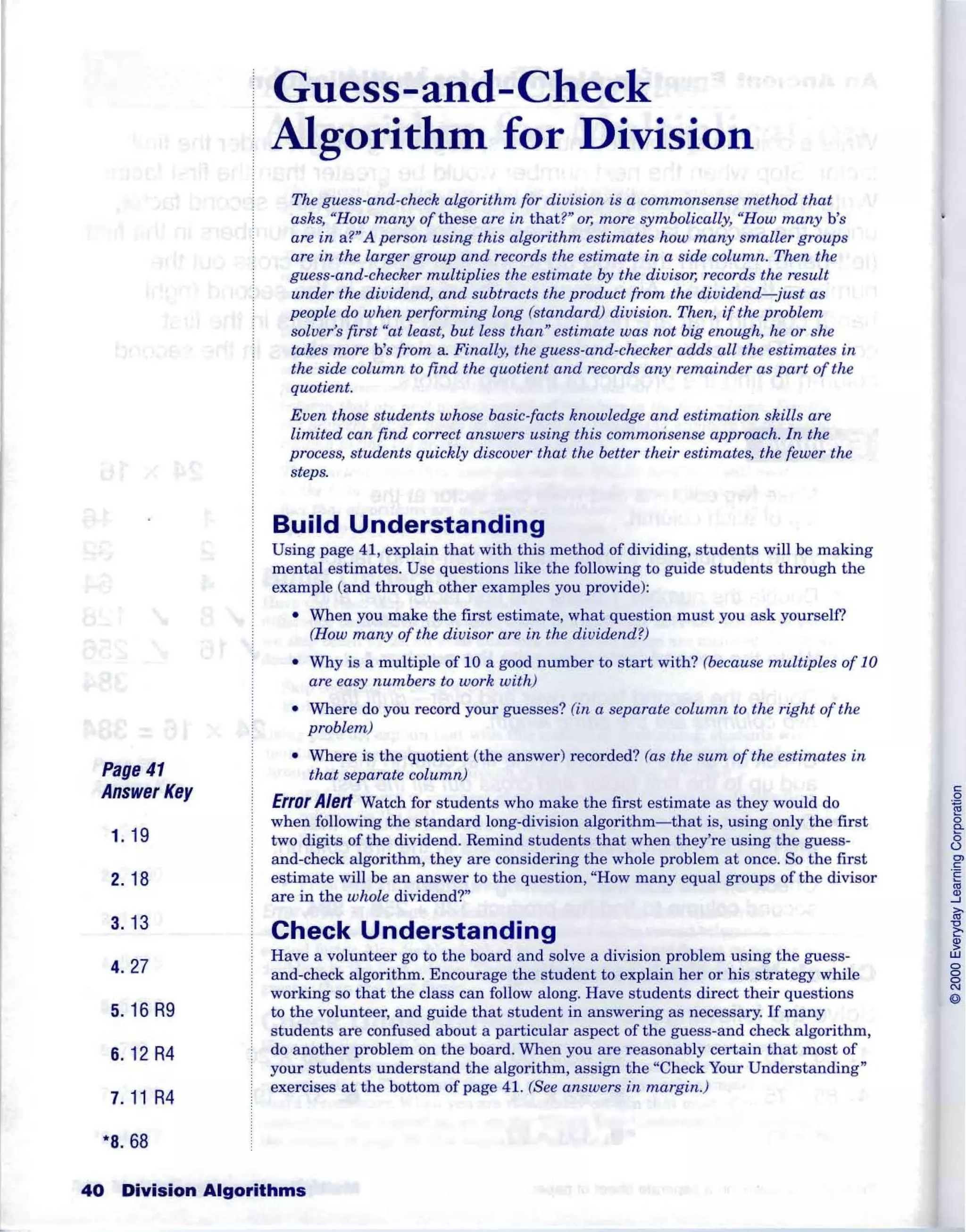Division algorithms (2) | PDF