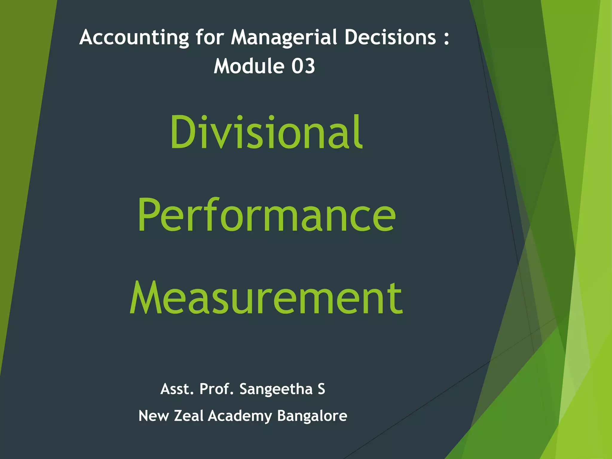 Divisional performance measures | PPTX
