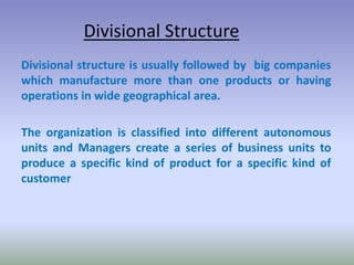Divisional structures | PPTX