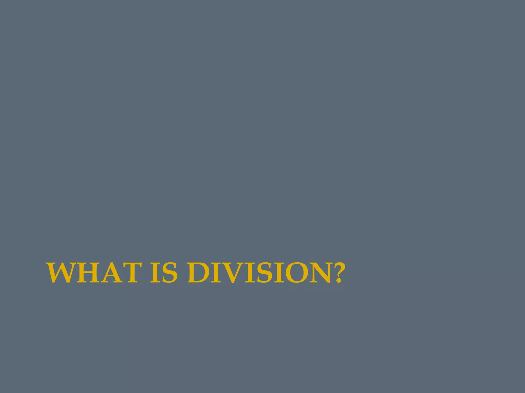 Division and classification | PPTX