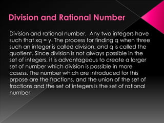 Division and rational number | PPTX