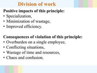 Division of work and authority & responsibility | PPTX