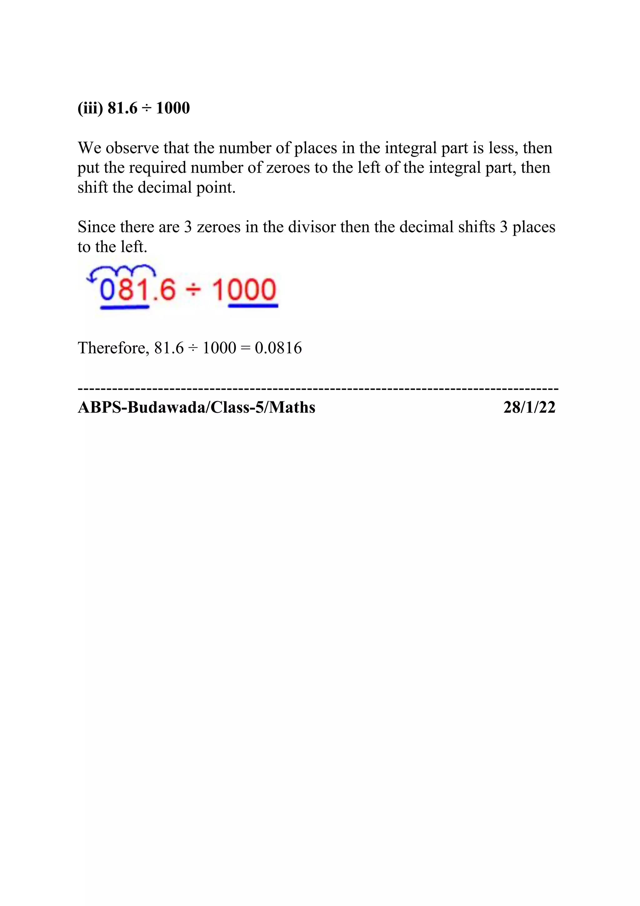 Division by 10 100 and 100 | PDF