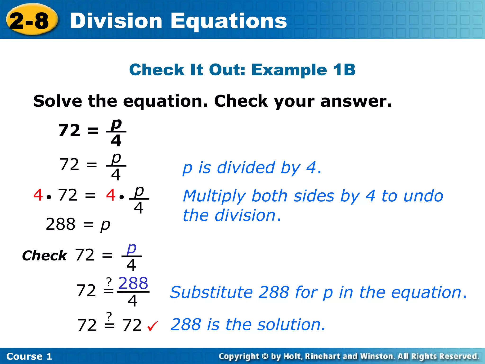 Division equations | PPT