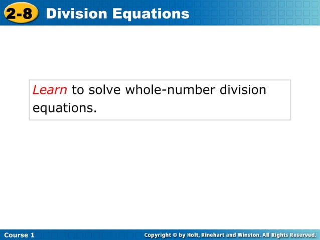 Division equations | PPT