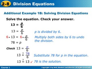 Division equations | PPT